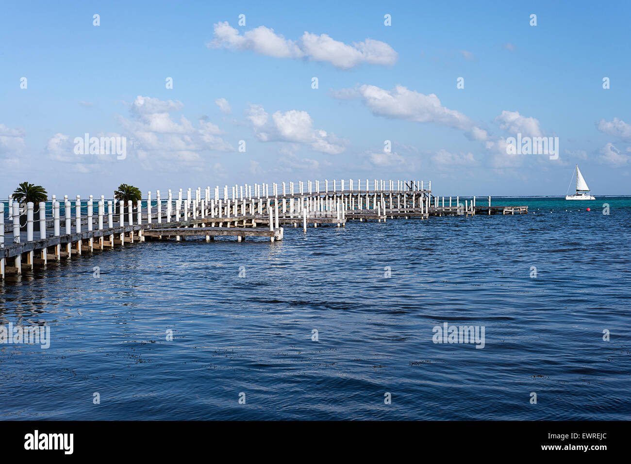 The dock at the Las Terrazas Resort in Belize Stock Photo - Alamy