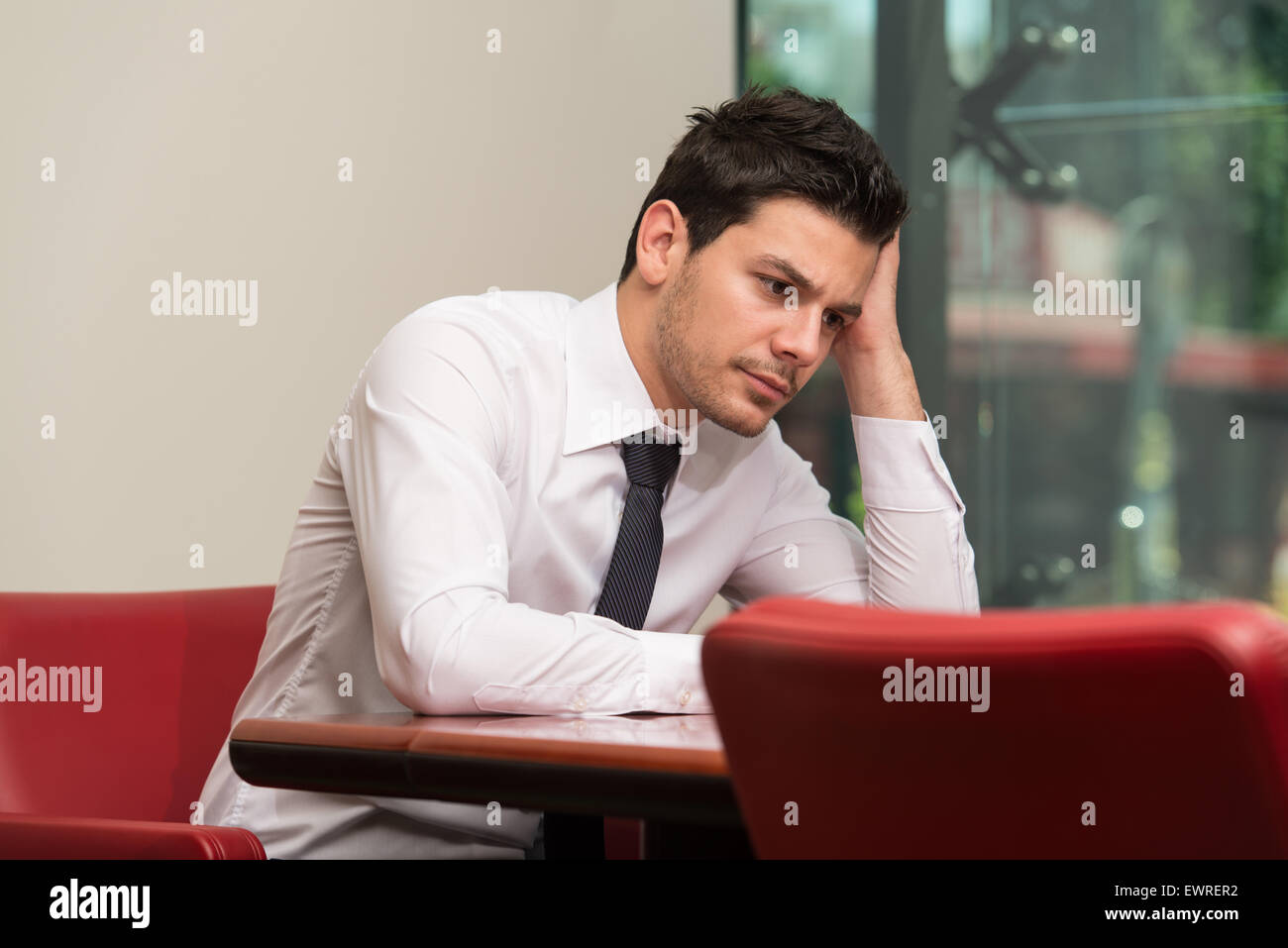 Young Business Man With Problems And Stress In The Office Stock Photo ...