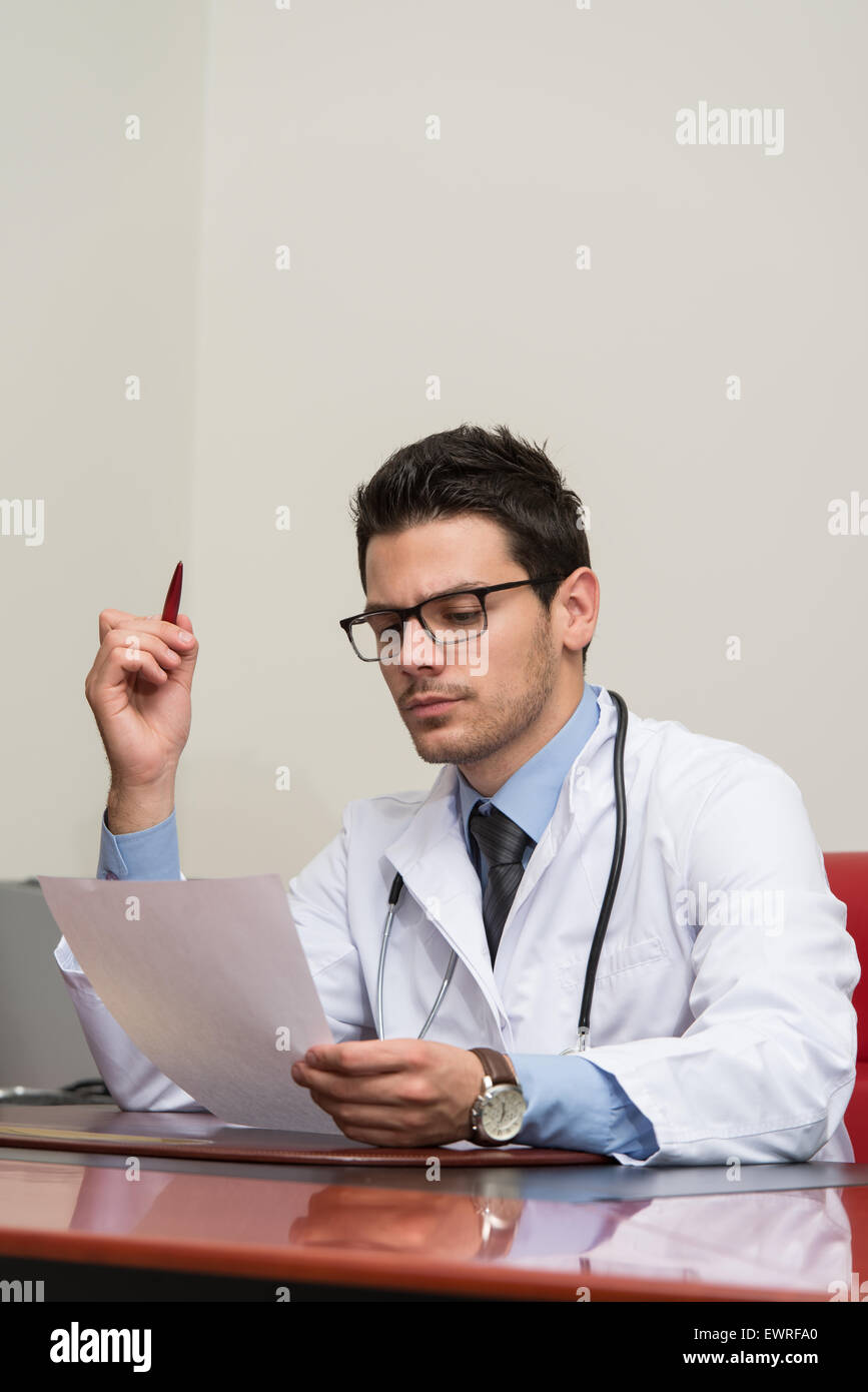 Doctor Writing A Letter - Notes Or Signing A Document Or Agreement ...