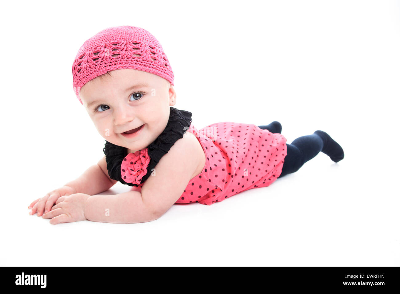 cute little baby girl pink Stock Photo - Alamy