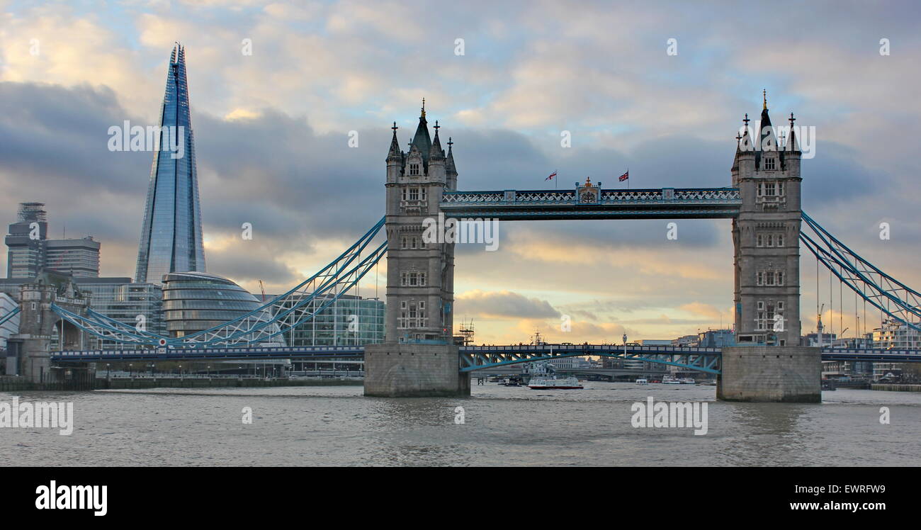Shard Tower Bridge South Bank Stock Photo - Alamy