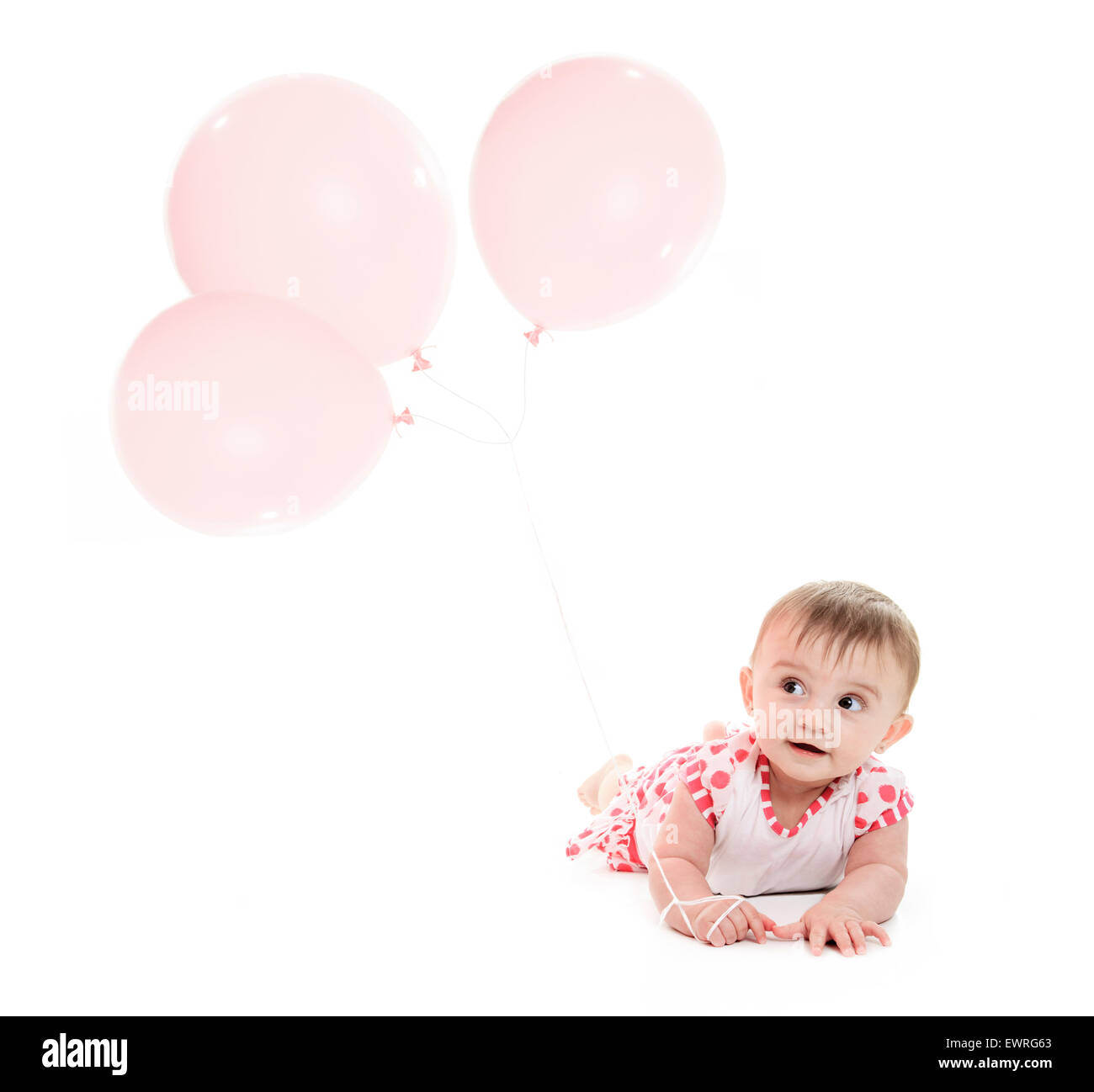 cute little baby child balloon Stock Photo - Alamy