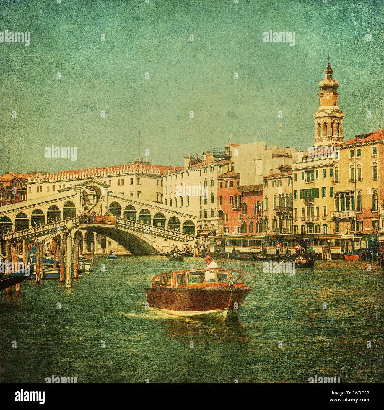 Vintage image of Grand Canal, Venice Stock Photo - Alamy