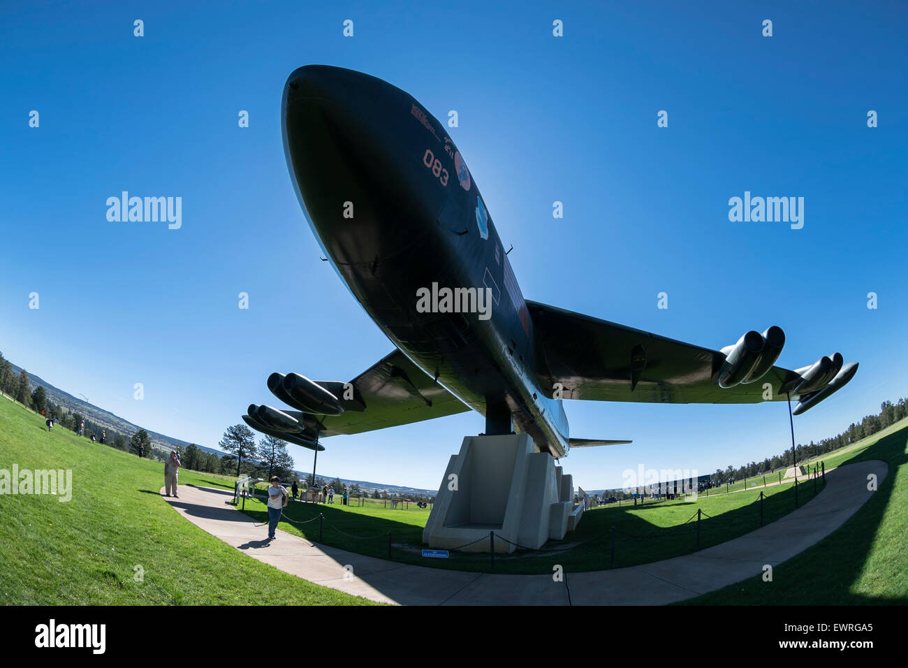 Front view of B-52 bomber display, United States Air Force Academy ...