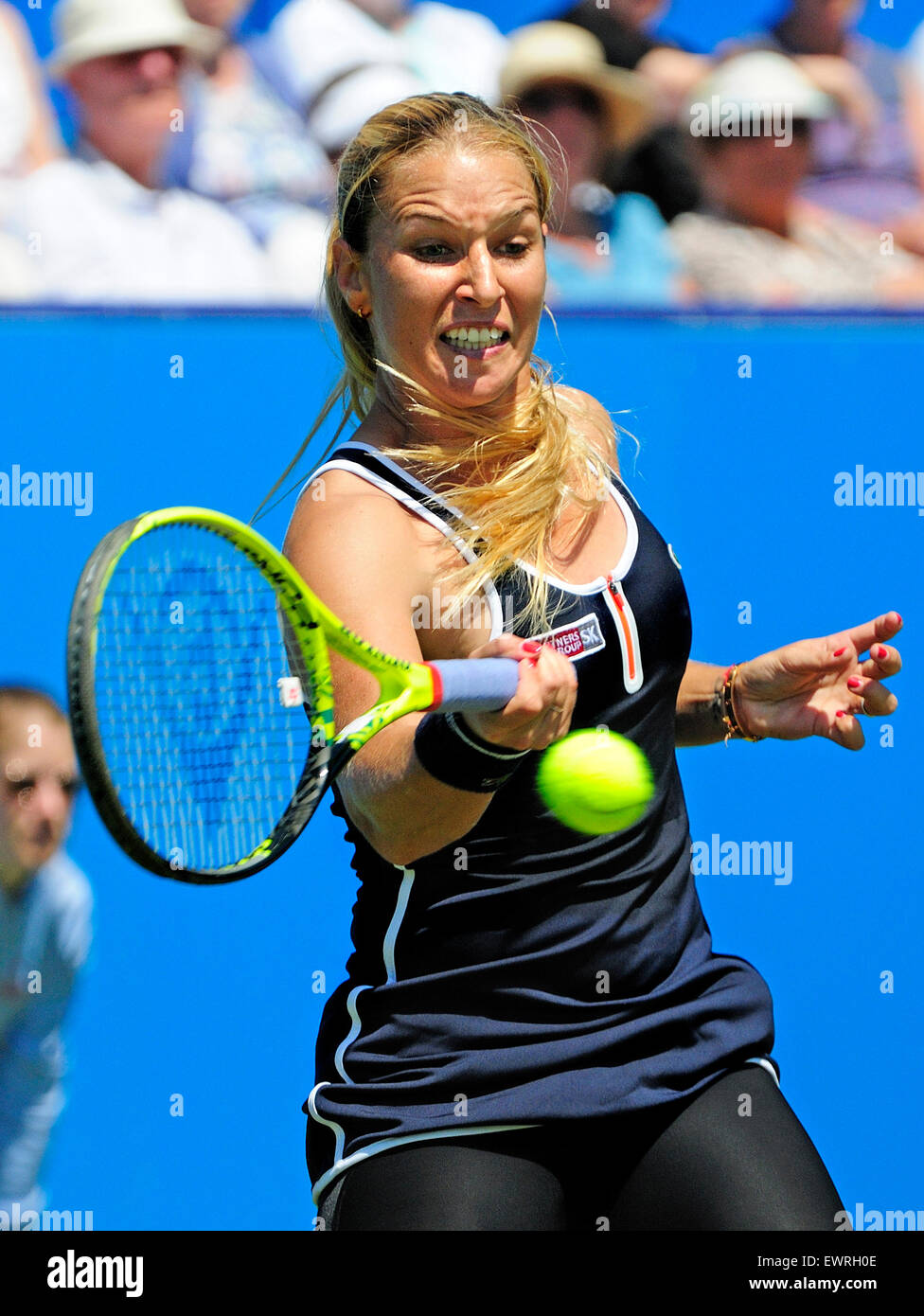 Dominika Cibulkova (Slovakia) playing at the Aegon International ...