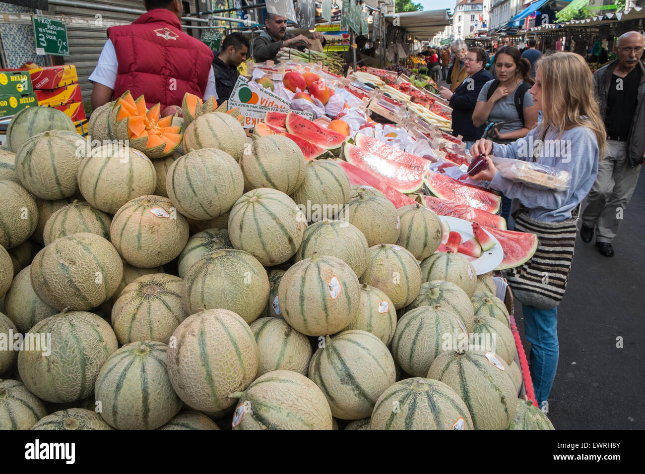 Melons woman hi-res stock photography and images - Alamy