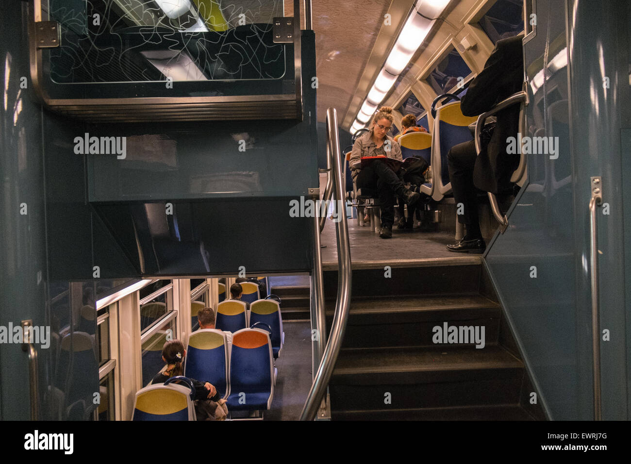 Double decker deck train hi-res stock photography and images - Alamy
