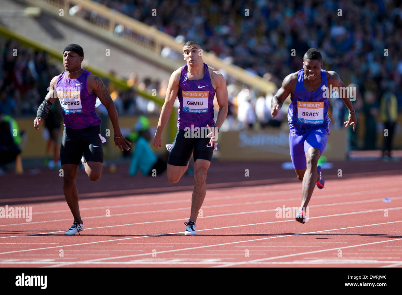 Michael RODGERS, Adam GEMILI, Marvin BRACY, 100m Men Final, IAAF ...