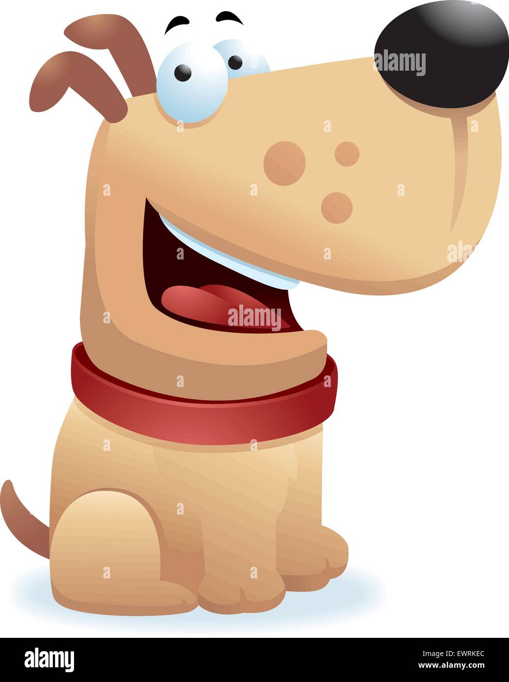 Cartoon sitting dog hi-res stock photography and images - Alamy