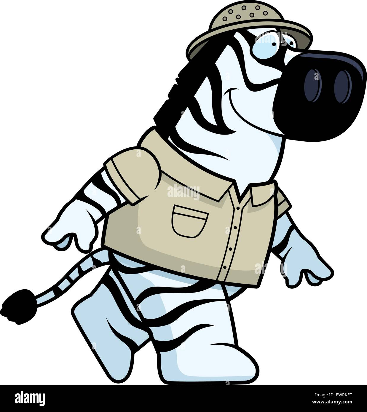 Happy Cartoon Zebra