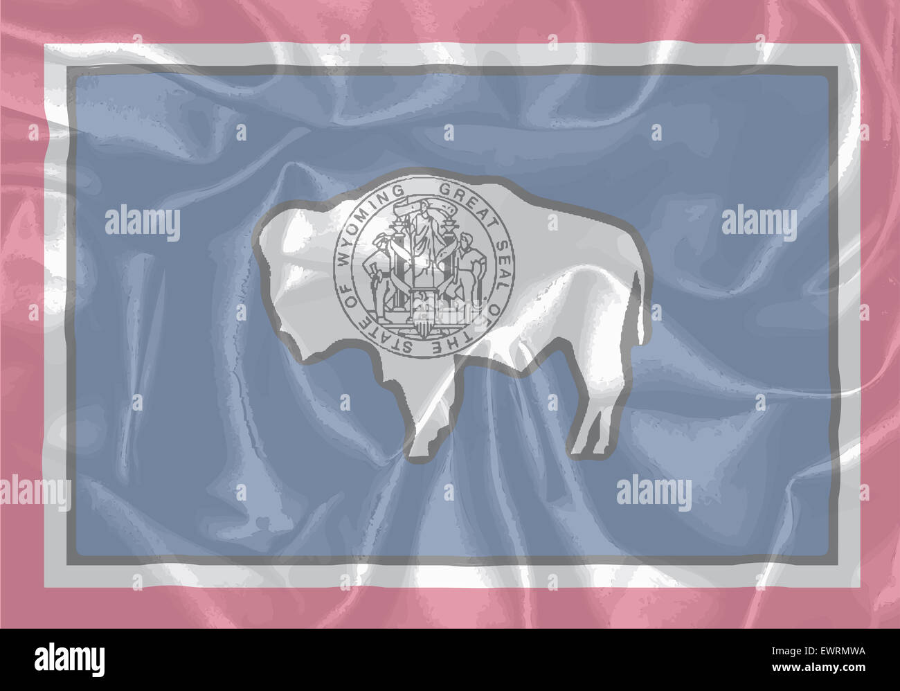 Wyoming state flag hi-res stock photography and images - Alamy