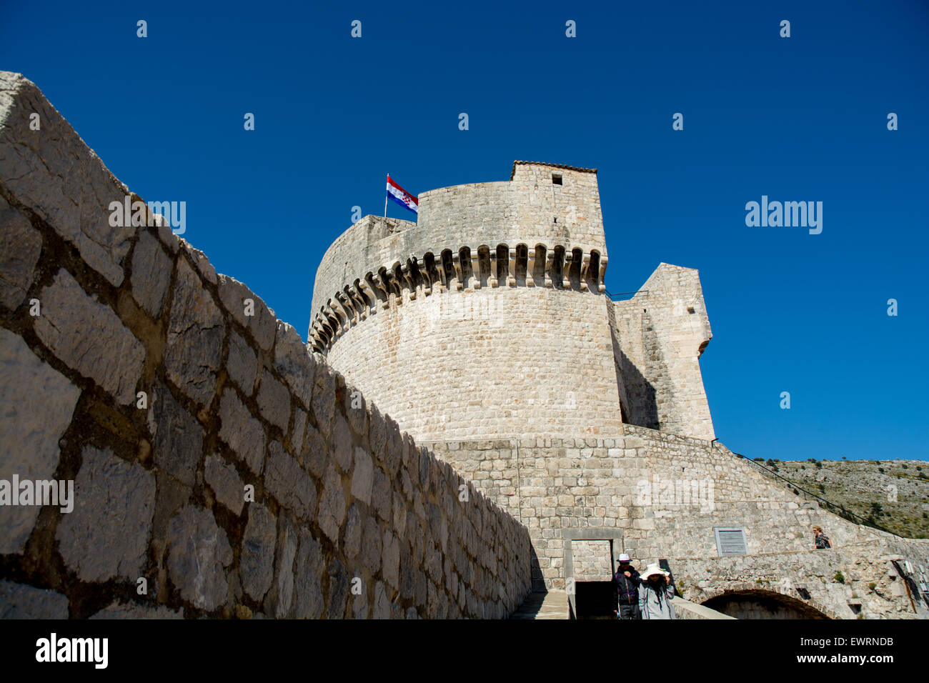 minceta tower,old city walls,dubrovnik, croatia Stock Photo - Alamy