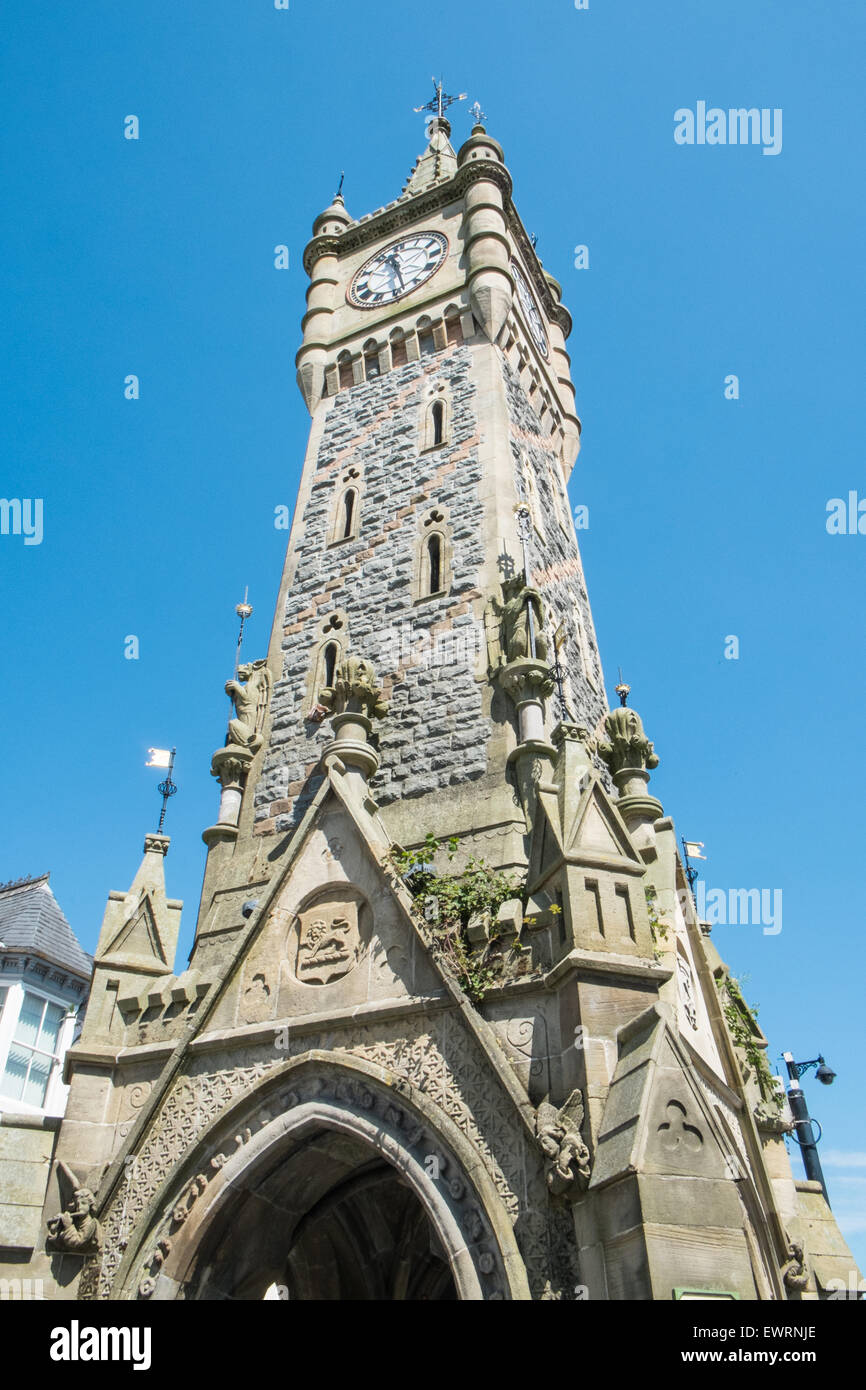 Clock Tower in Machynlleth,Powys,Wales Stock Photo - Alamy