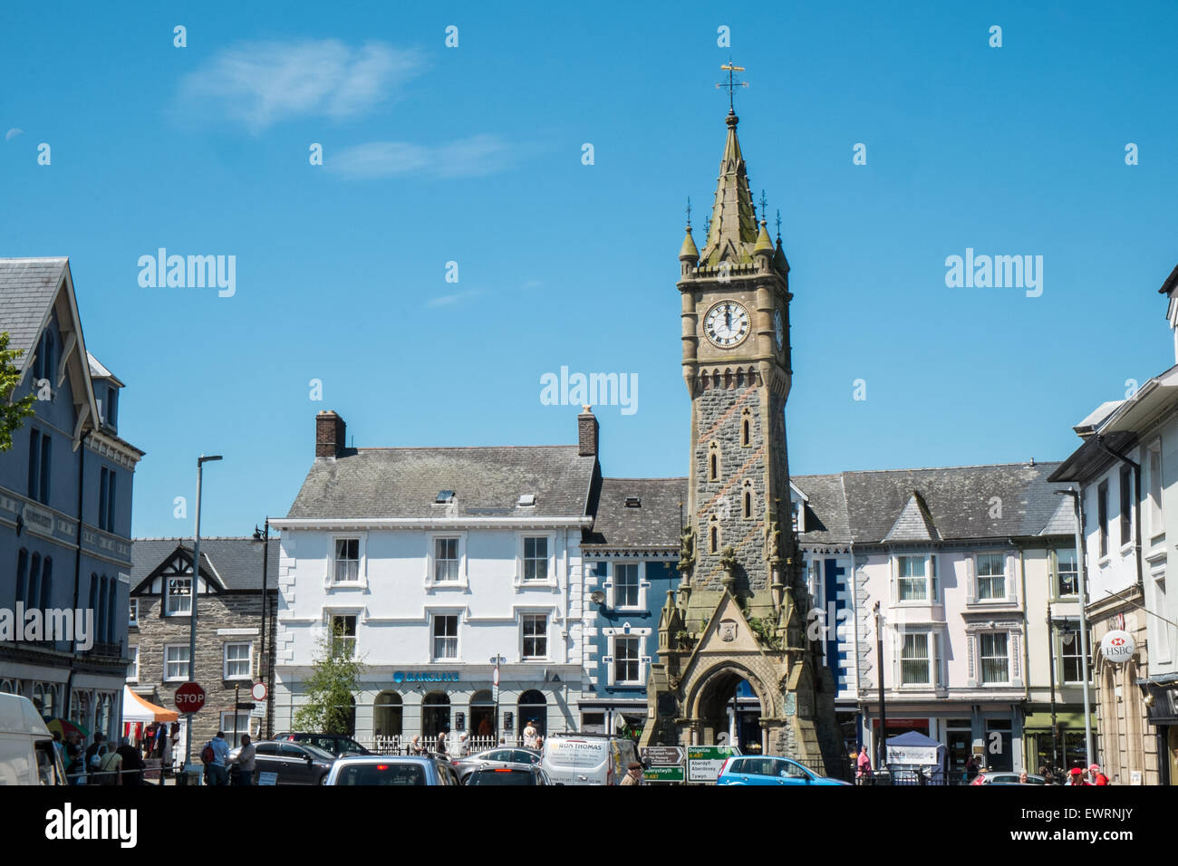 Clock Tower, Machynlleth,Powys,Wales Stock Photo - Alamy