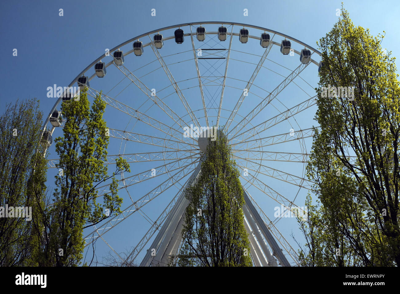 Big Wheel attraction in Piccadilly Gardens Manchester England UK Stock ...