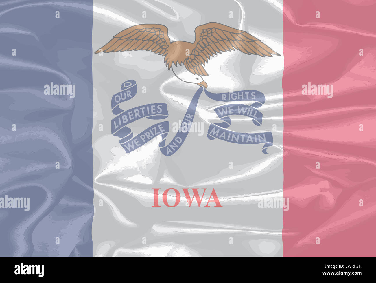 The flag of the USA state of IOWA Stock Photo - Alamy