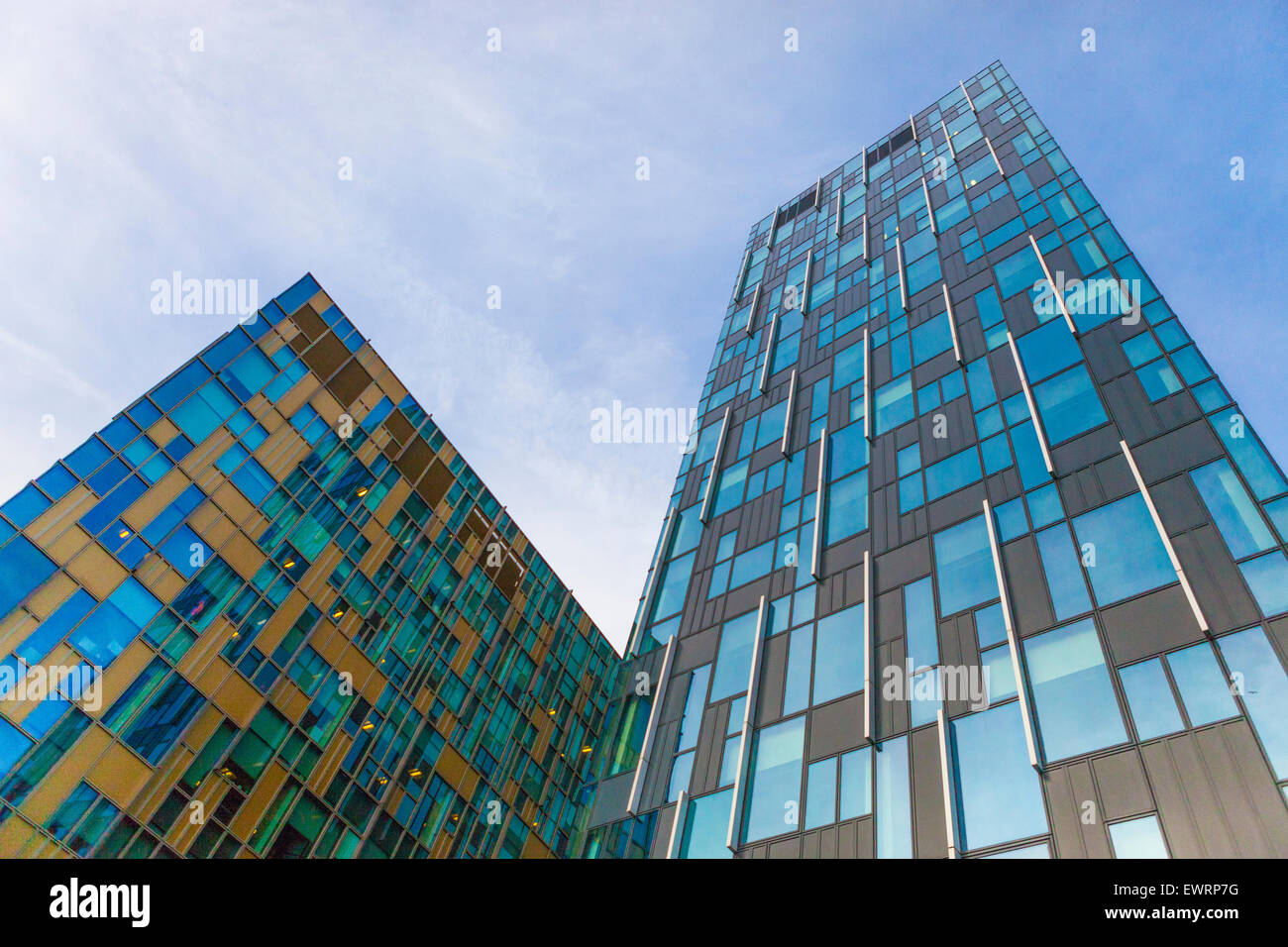 Colourful high rise office buildings, London Stock Photo - Alamy