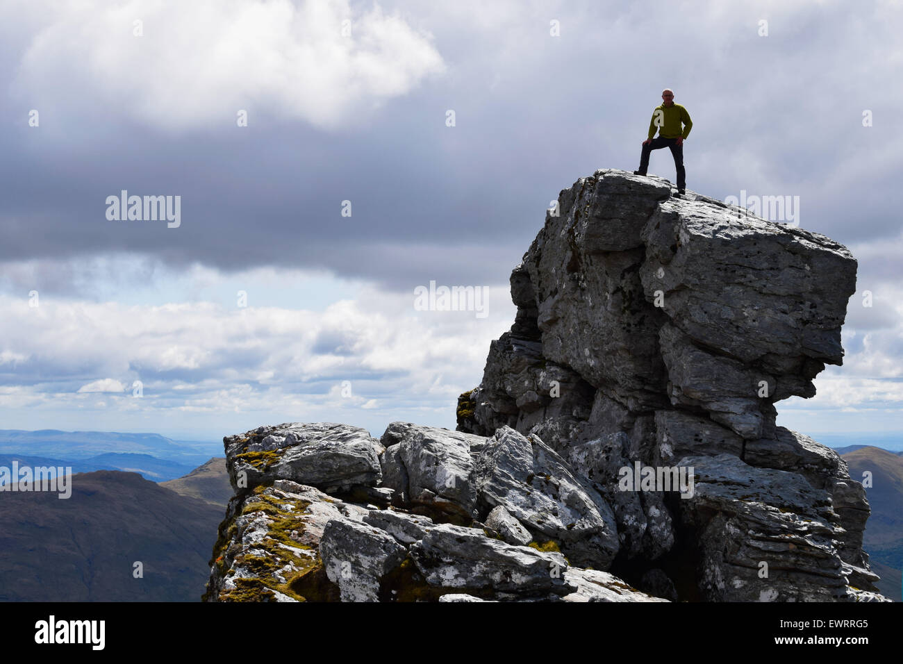 On top of the summit of Ben Arthur-The Cobbler, Scottish Highlands ...