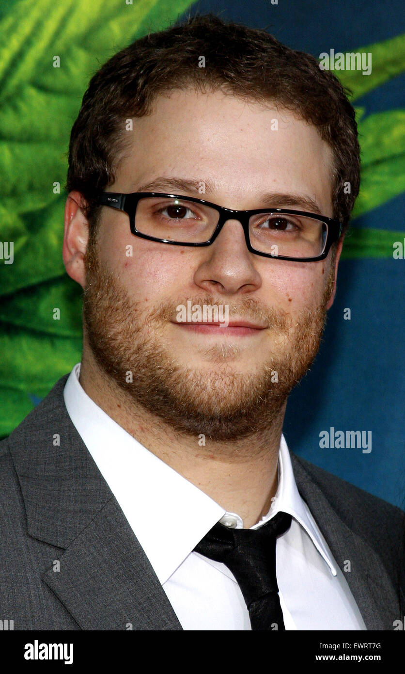 Seth Rogen at the Los Angeles premiere of 'Pineapple Express' held at ...