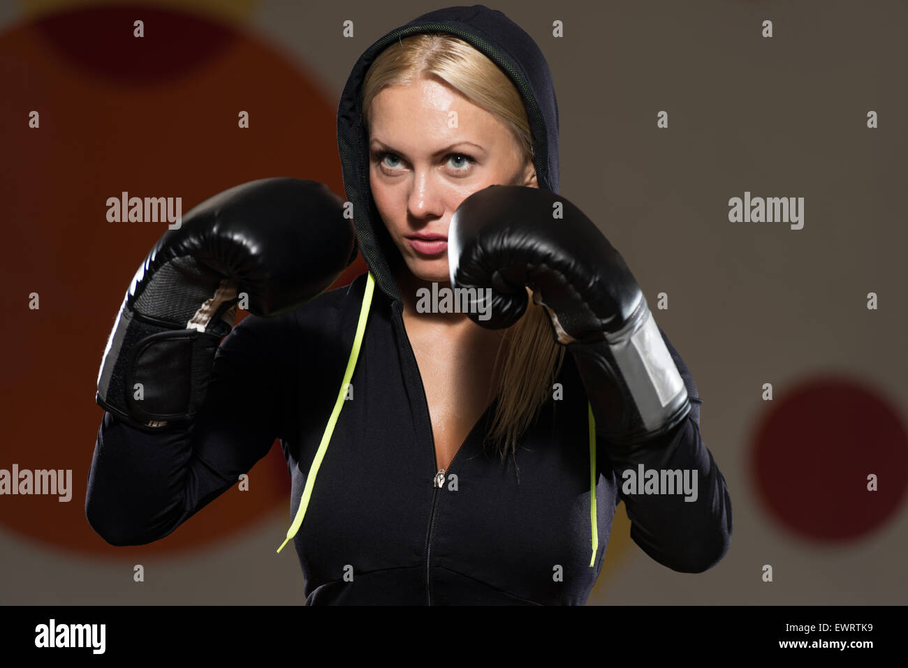 Young Woman Boxer MMA Fighter Practice Her Skills Stock Photo - Alamy