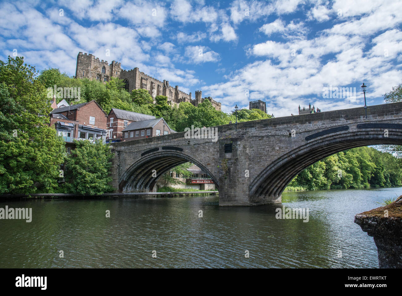 Scenic Photo of the River Wear in Durham flowing past the Castle and ...
