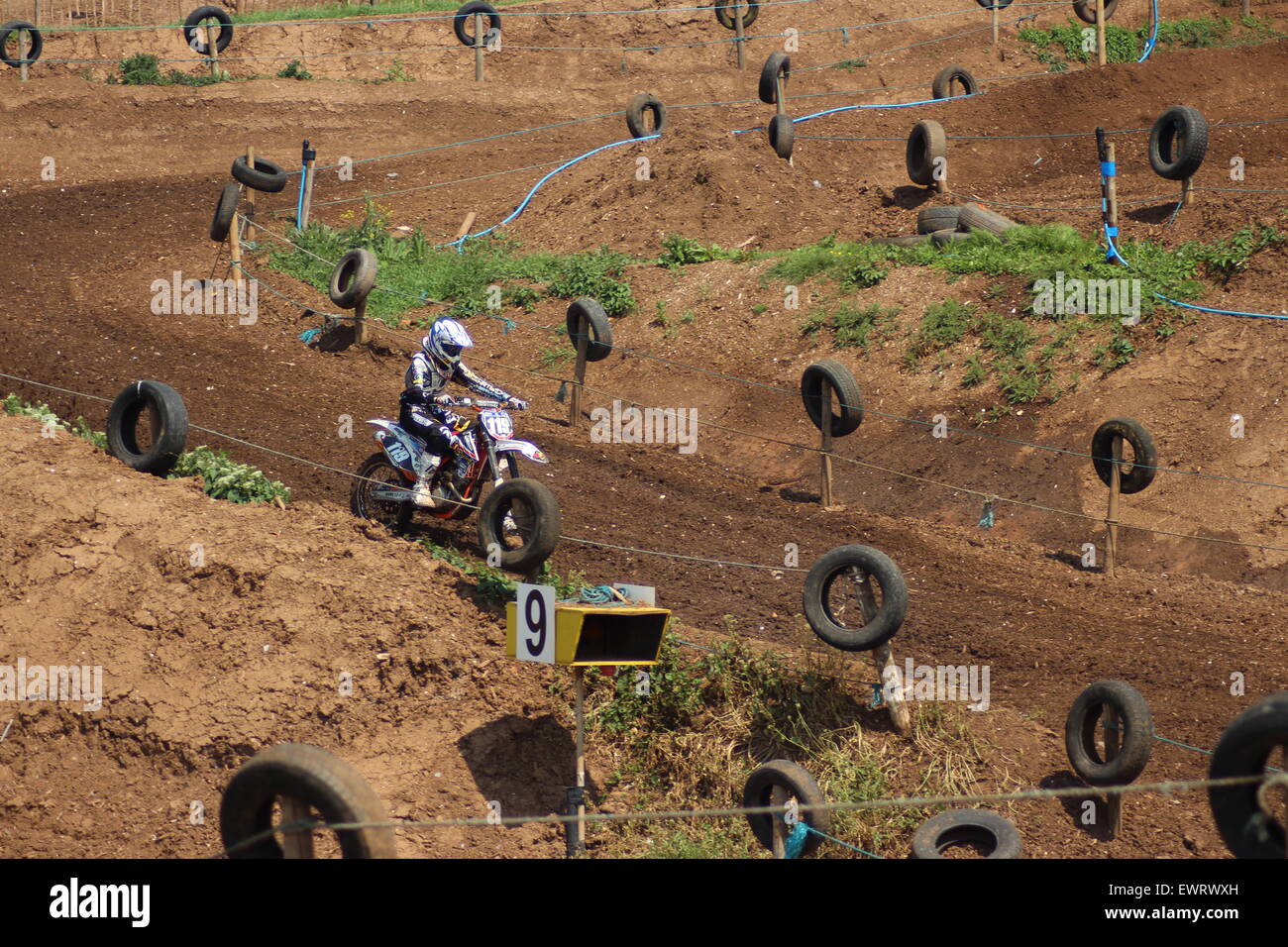 Action, motor cycles and motocross stunts and jumps Stock Photo - Alamy