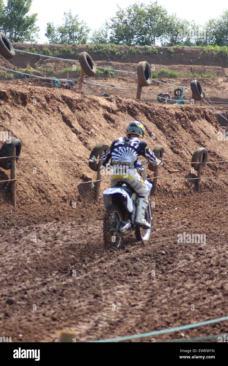 Action motorcycle, motocross, Speed and stunts leaping through the air ...