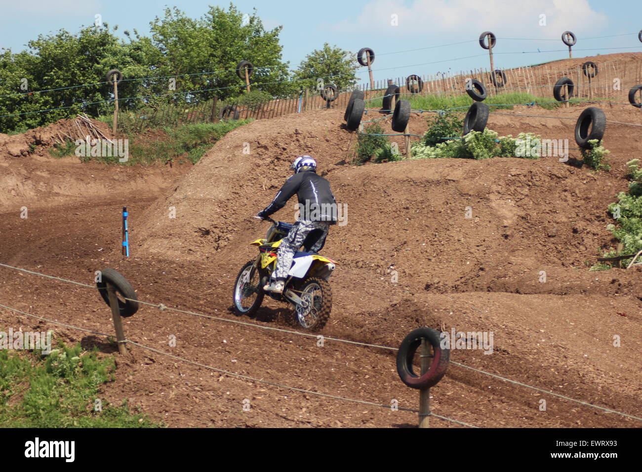 Action motorcycle, motocross, Speed and stunts leaping through the air ...