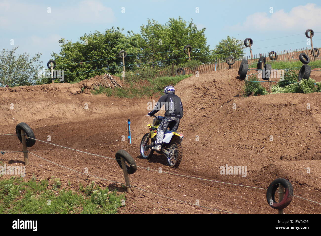 Action motorcycle, motocross, Speed and stunts leaping through the air ...