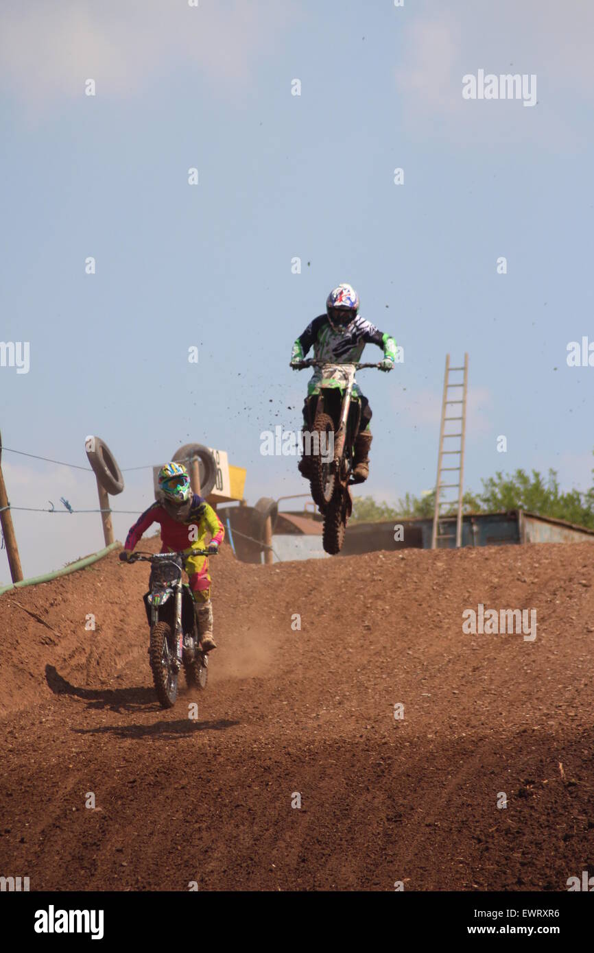 Action adventure Motocross motorcycle race training event. Racing ...