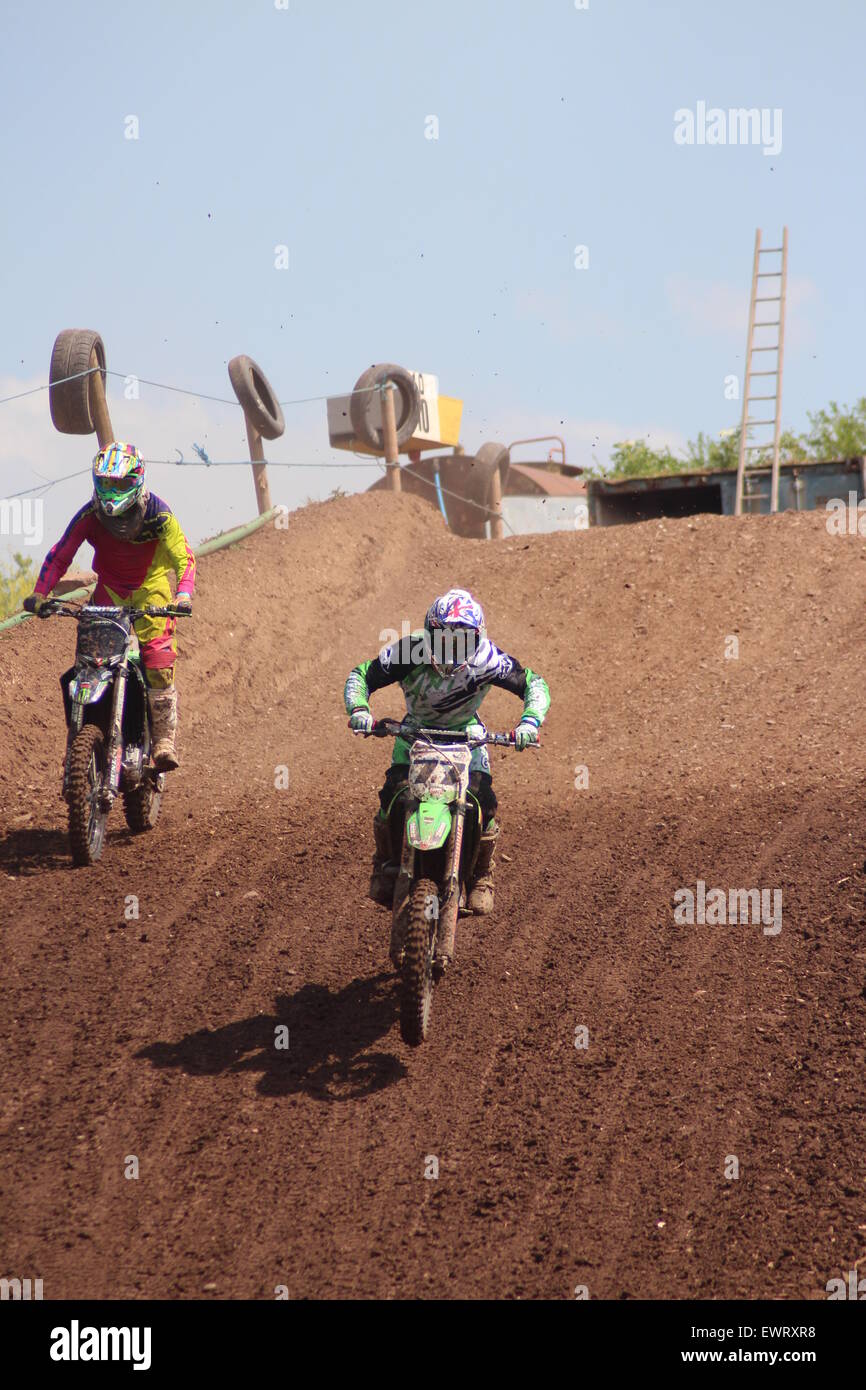 Action adventure Motocross motorcycle race training event. Racing ...