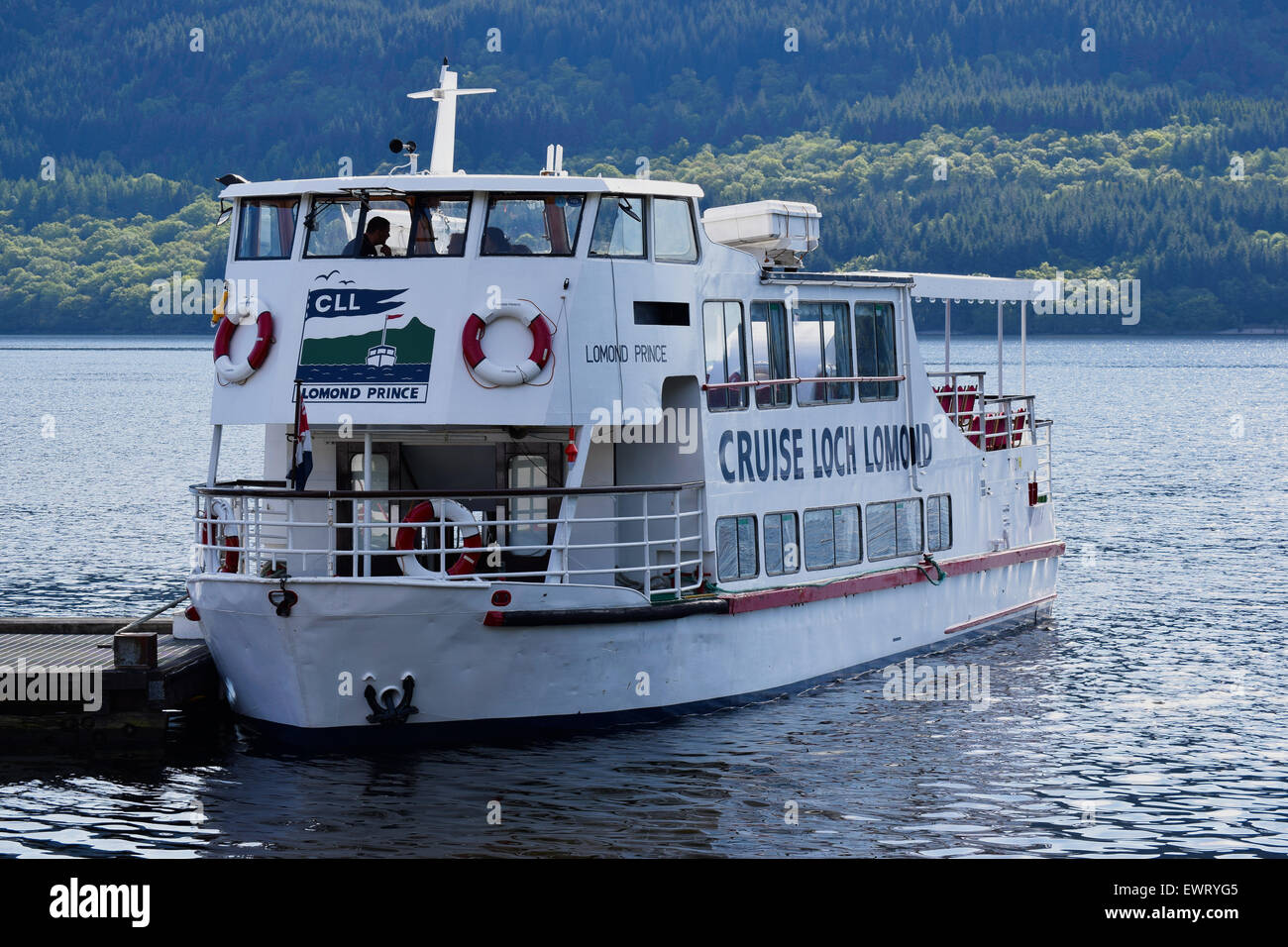 Cruise Loch Lomond boat the Lomond Prince, moored up at Tarbet ...