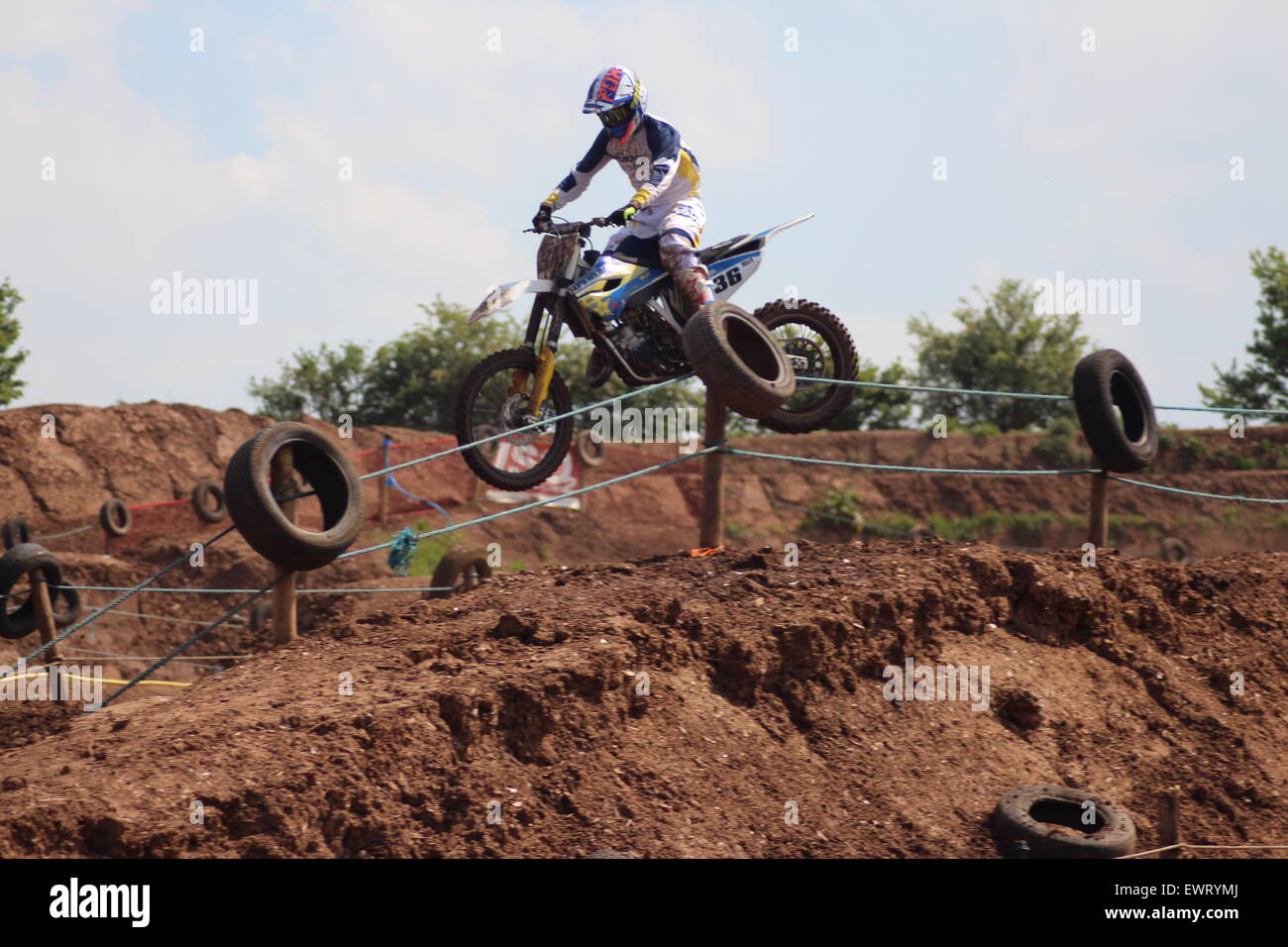Action adventure Motocross motorcycle race training event. Racing ...