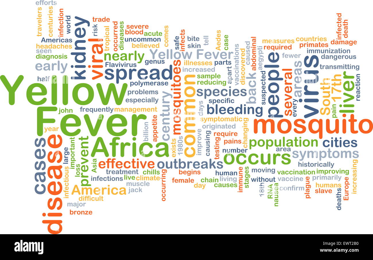 Background concept wordcloud illustration of yellow fever Stock Photo ...