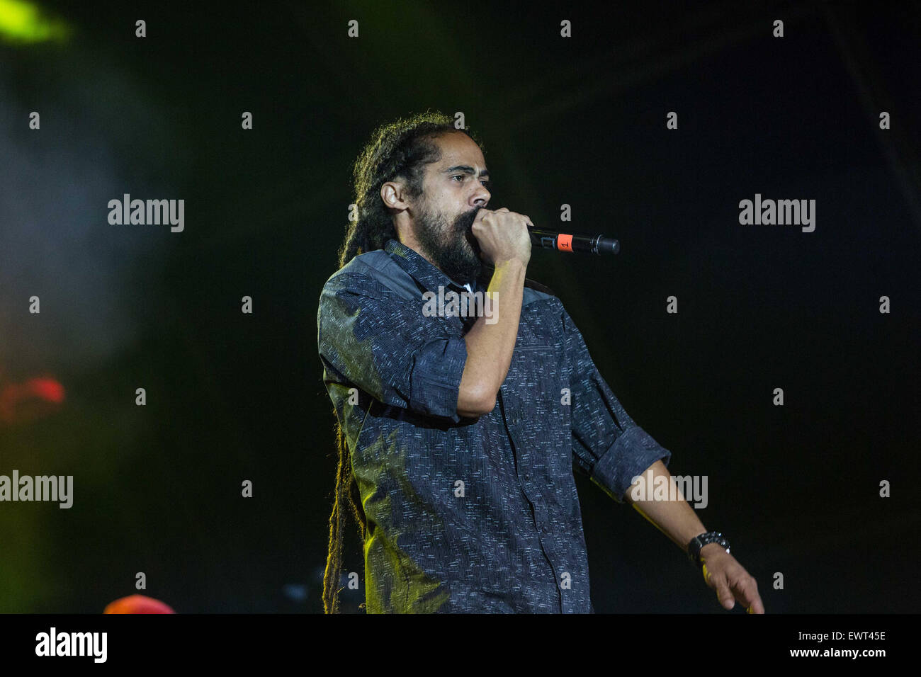 Milan, Italy. 30th June, 2015. The Jamaican reggae singer Damian Marley ...