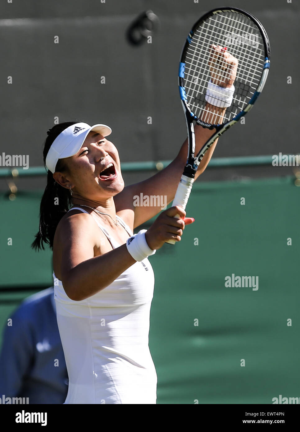 London, UK. 1st July, 2015. Duan Yingying of China celebrates her ...