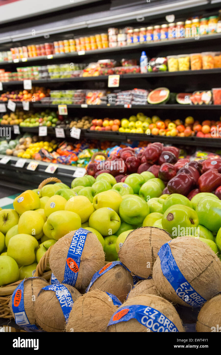 Detroit, Michigan - The produce section at Royal Fresh Market Stock ...