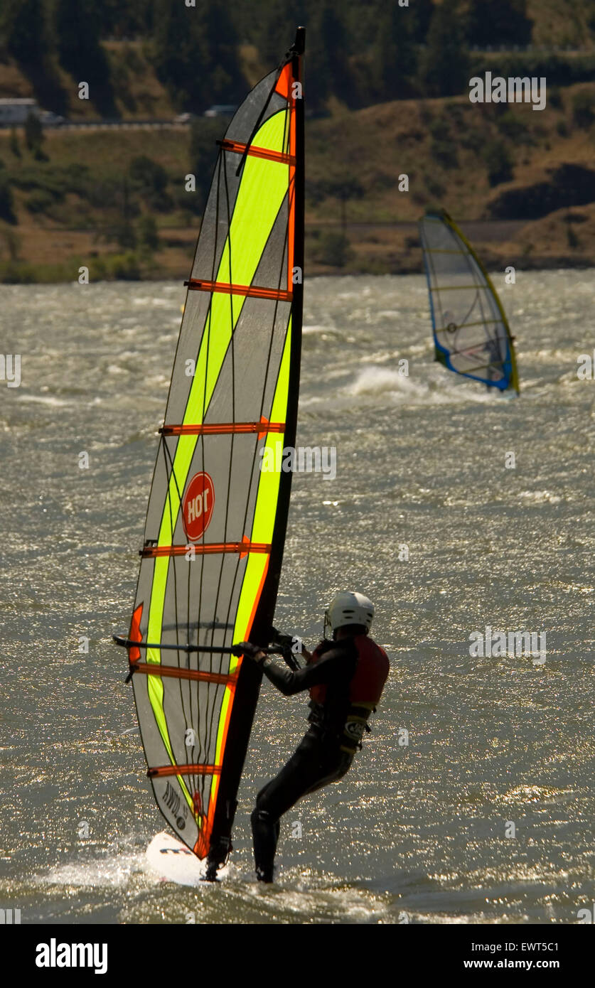 Windsurfer, Doug's Beach State Park, Columbia River Gorge National ...
