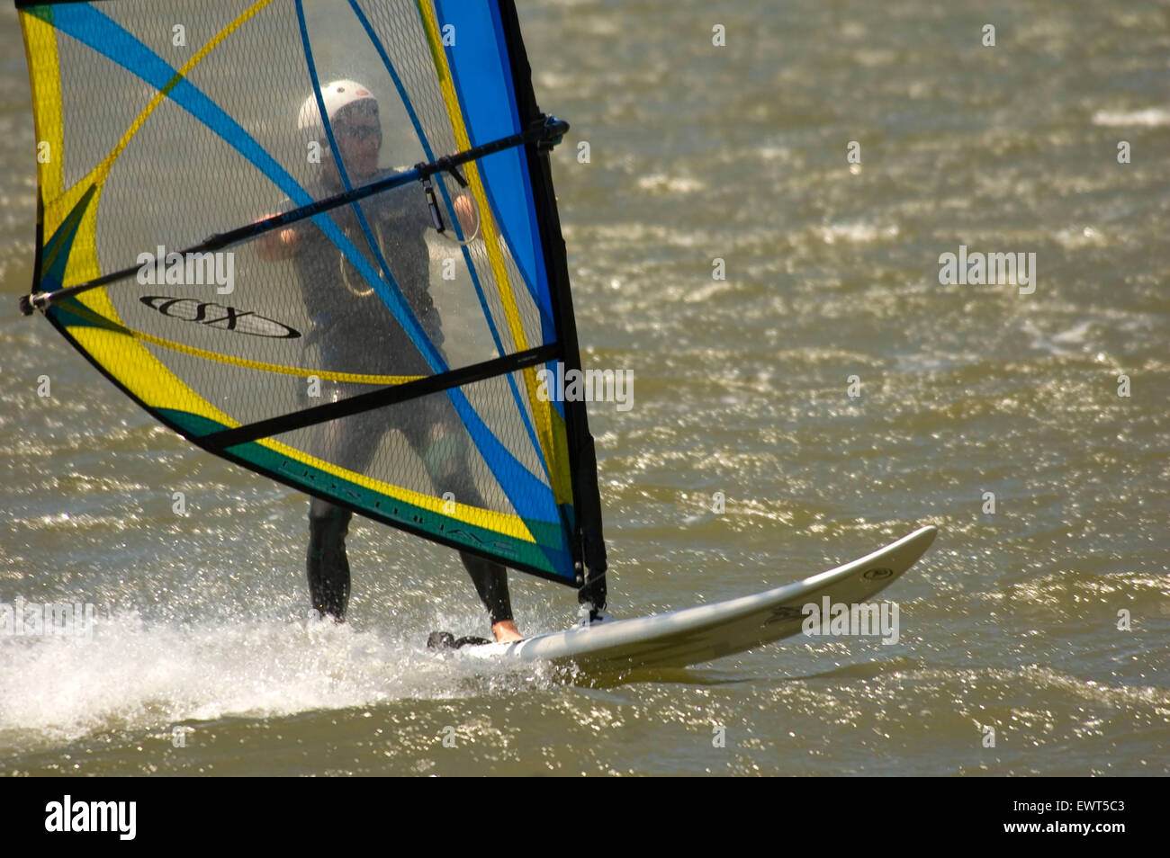 Windsurfer, Spring Creek National Fish Hatchery, Columbia River Gorge ...
