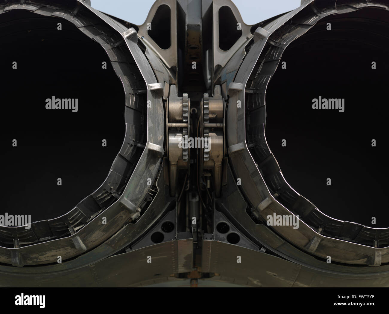 Jet engines exhaust from behind Stock Photo - Alamy
