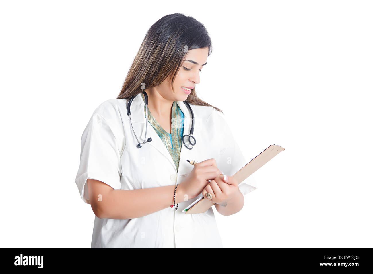 Doctor write prescription woman Cut Out Stock Images & Pictures - Alamy