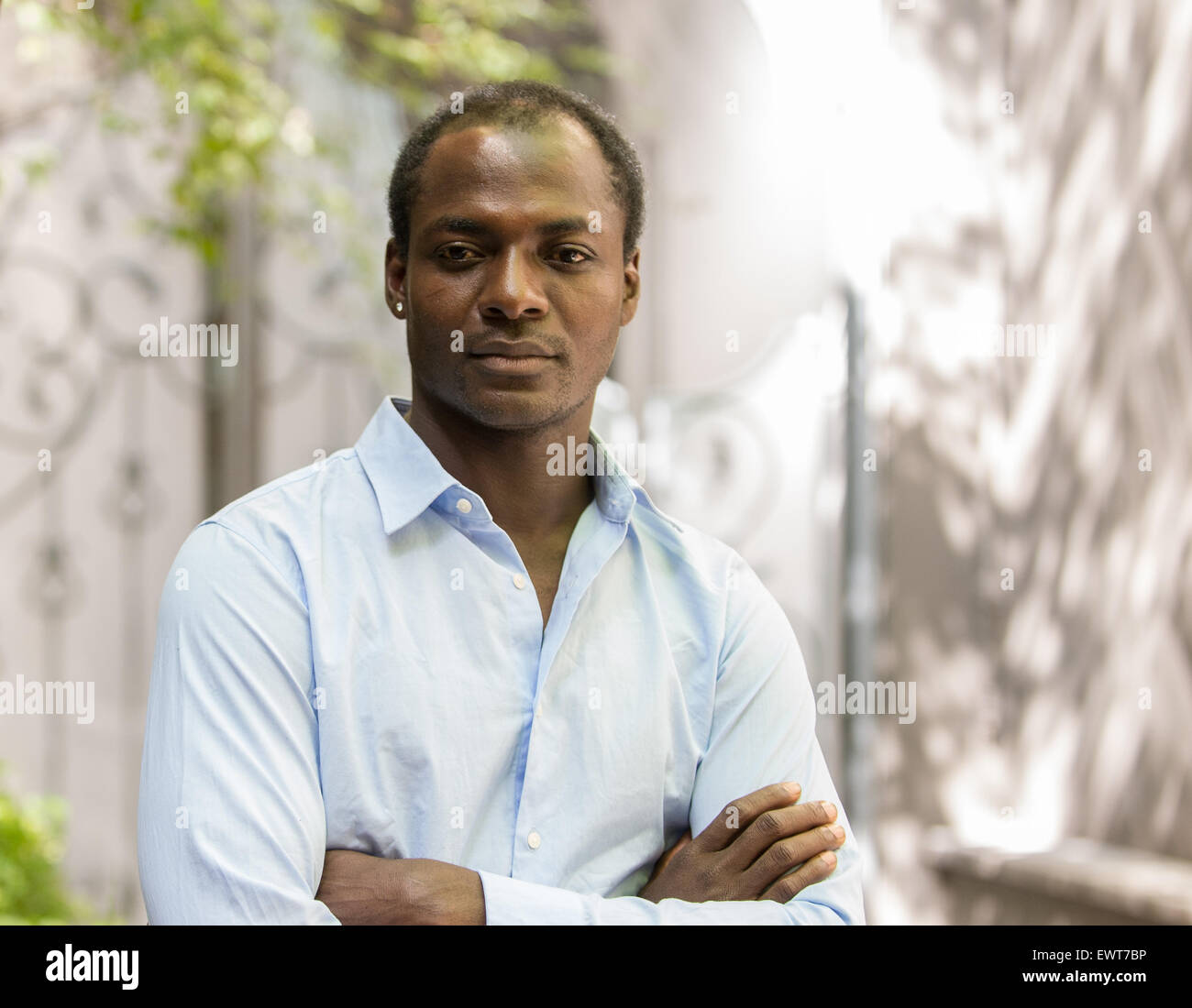 Munich, Germany. 30th June, 2015. Leading actor Koudous Seihon poses in ...