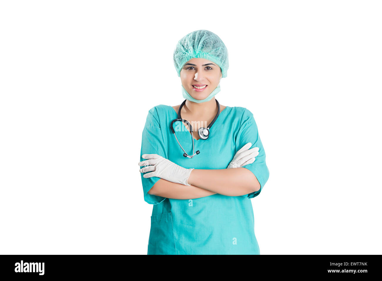 1 indian woman Surgeon doctor standing pose Stock Photo - Alamy
