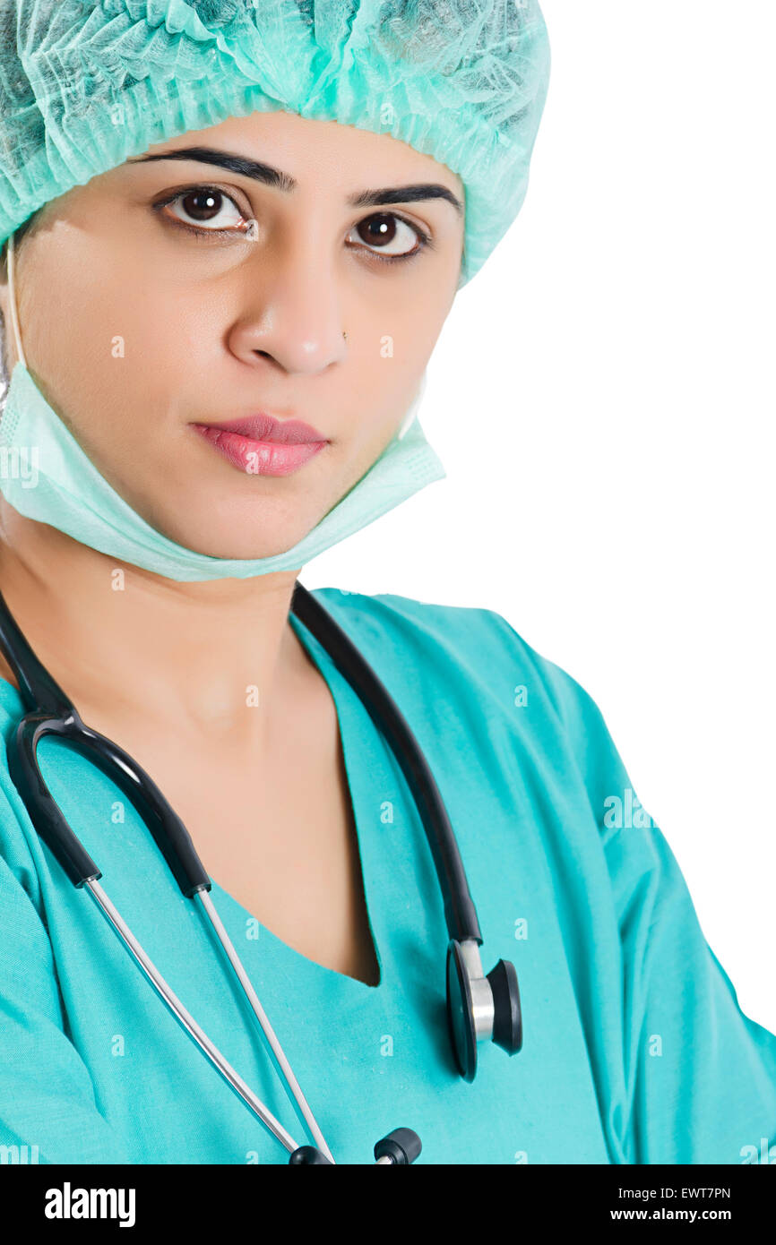 1 indian woman Surgeon doctor Attitude Stock Photo - Alamy