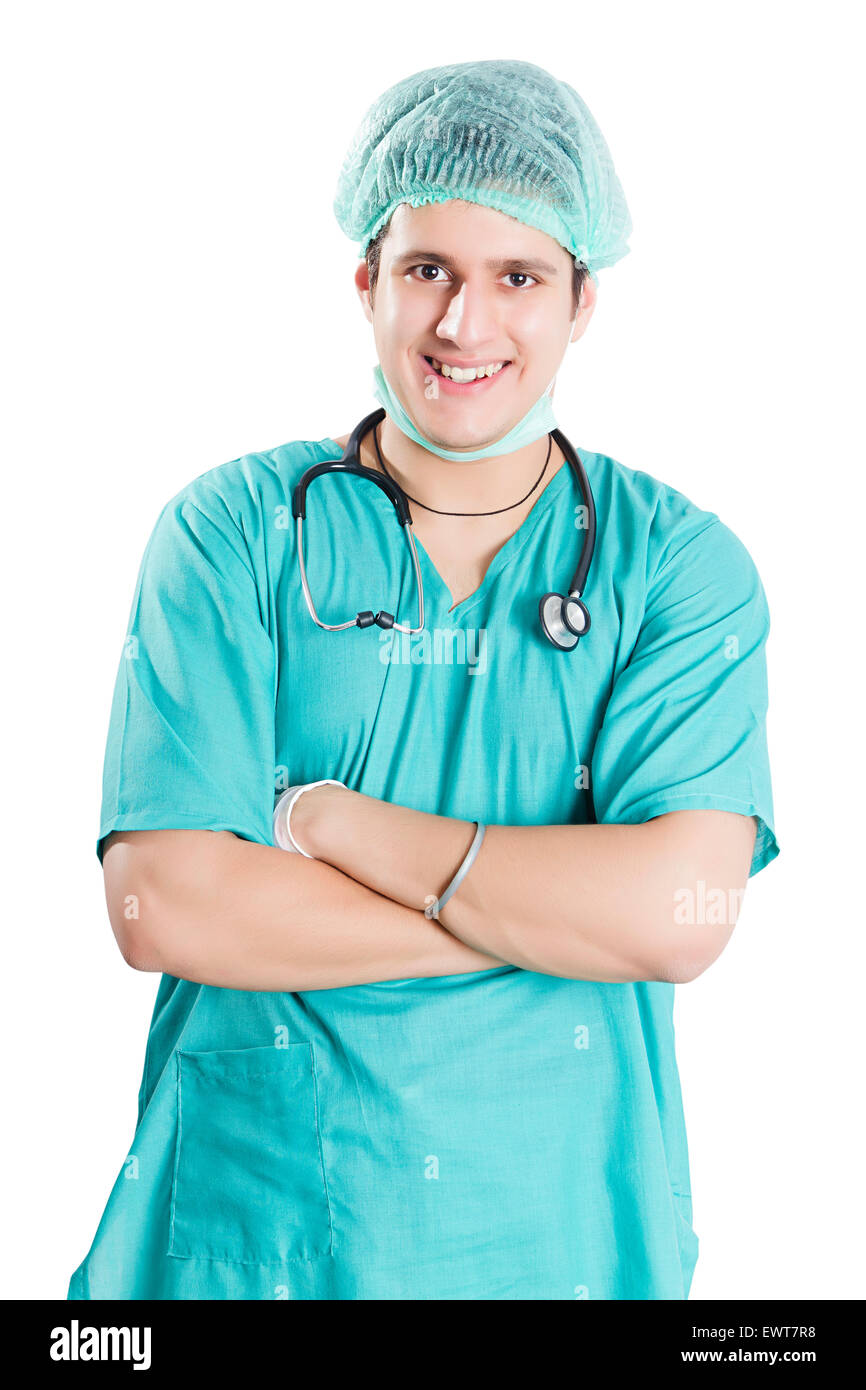 1 indian man Surgeon doctor standing pose Stock Photo - Alamy