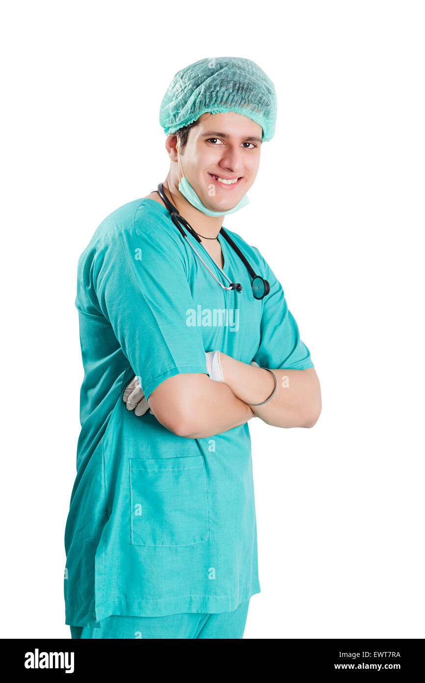 1 indian man Surgeon doctor standing pose Stock Photo - Alamy