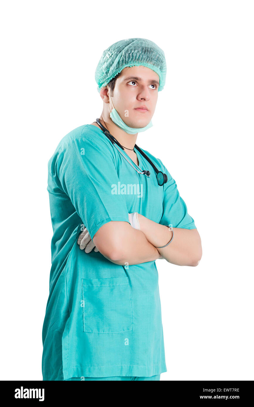 1 indian man Surgeon doctor Thinking Stock Photo - Alamy