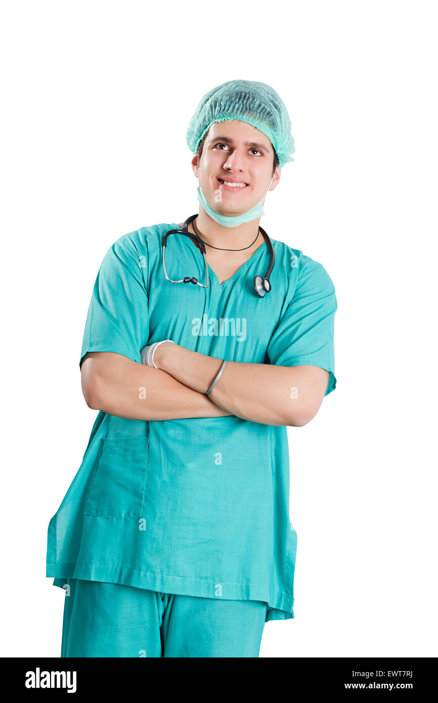 1 indian man Surgeon doctor Thinking Stock Photo - Alamy