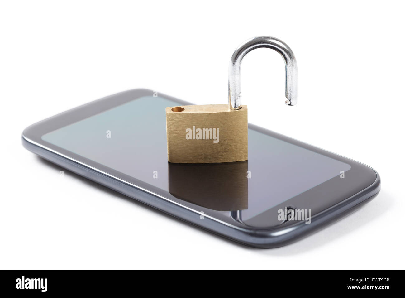 Locked password on phone Cut Out Stock Images & Pictures - Alamy