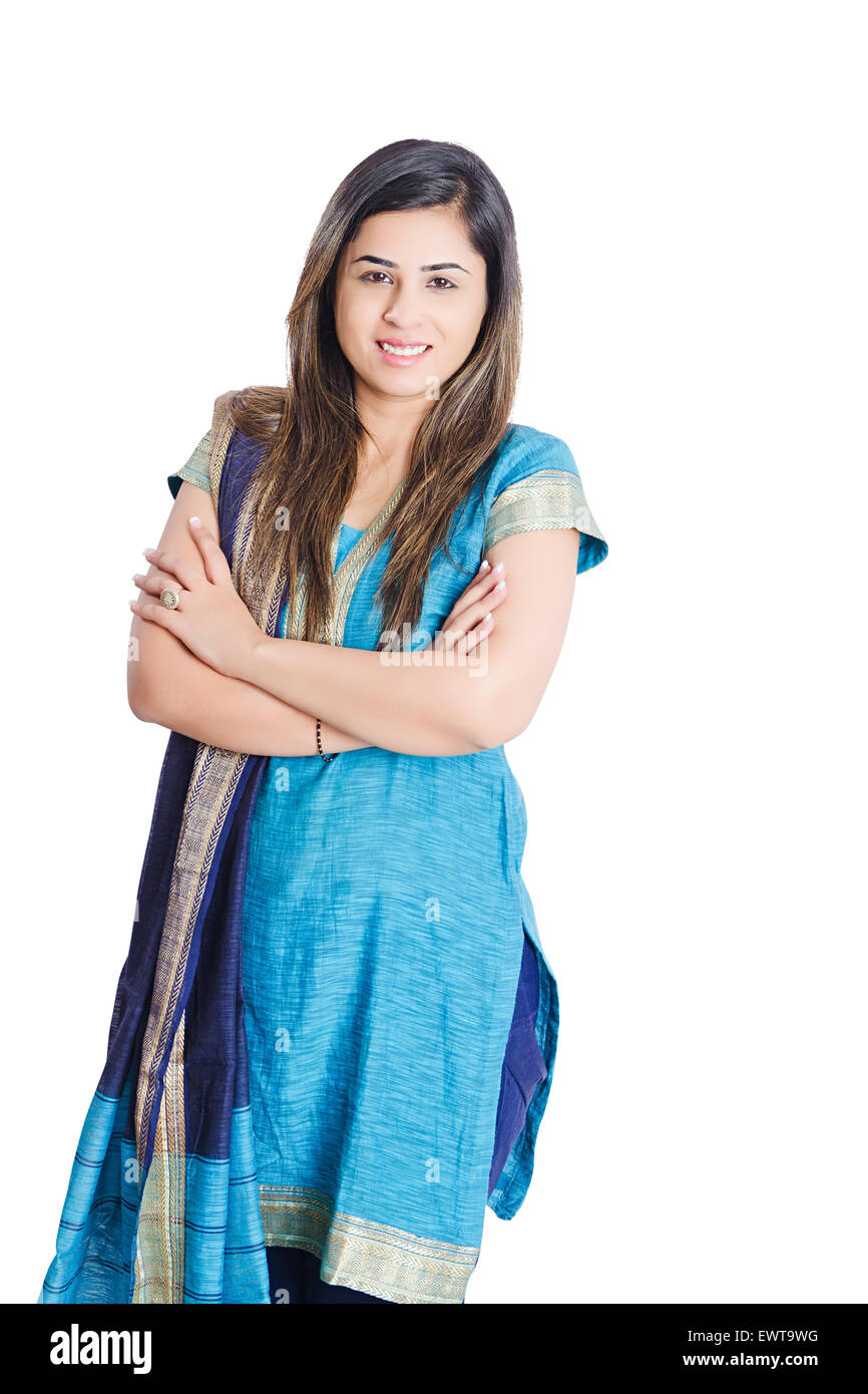 Indian employee lady standing pose hi-res stock photography and images ...